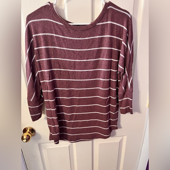 Market & Spruce | Tops | 34 Sleeve Long Shirt Stripe And Soft | Poshmark